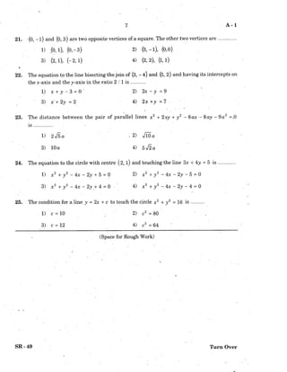 KCET Maths - 2005 Question Paper | PDF
