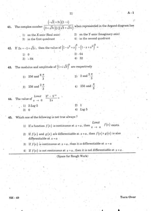 KCET Maths - 2006 Question Paper | PDF