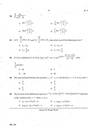 KCET Maths - 2006 Question Paper | PDF