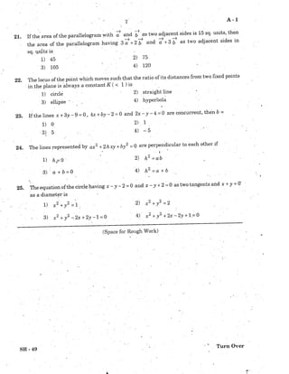 KCET Maths - 2006 Question Paper | PDF
