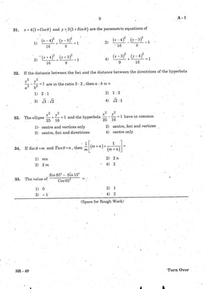KCET Maths - 2006 Question Paper | PDF