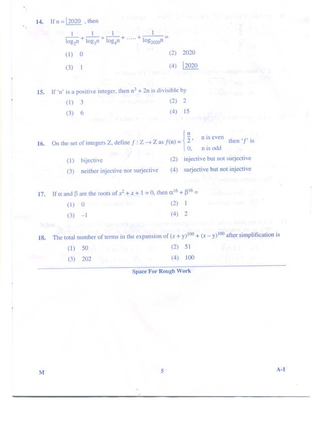 KCET Maths - 2009 Question Paper | PDF