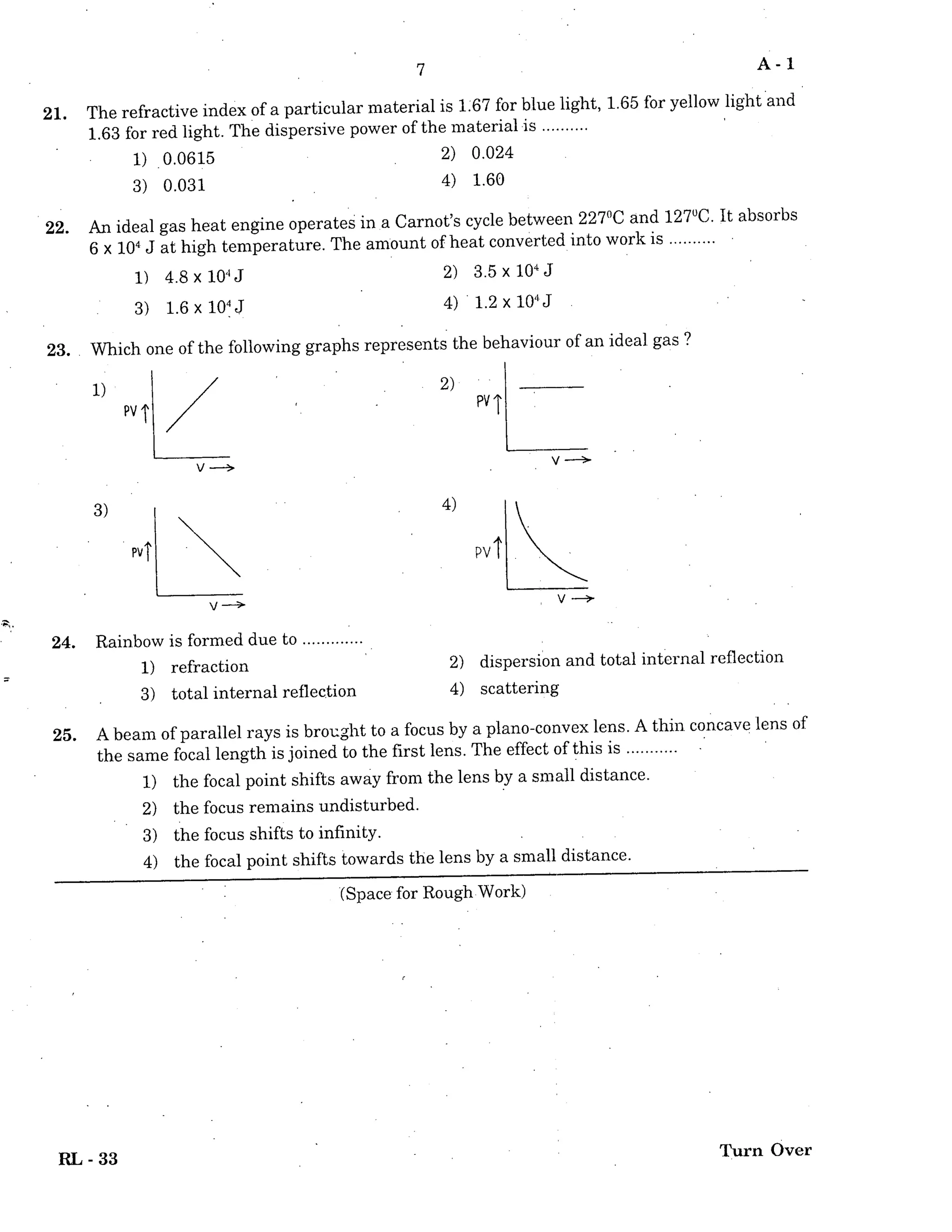 KCET Physics - 2004 Question Paper | PDF