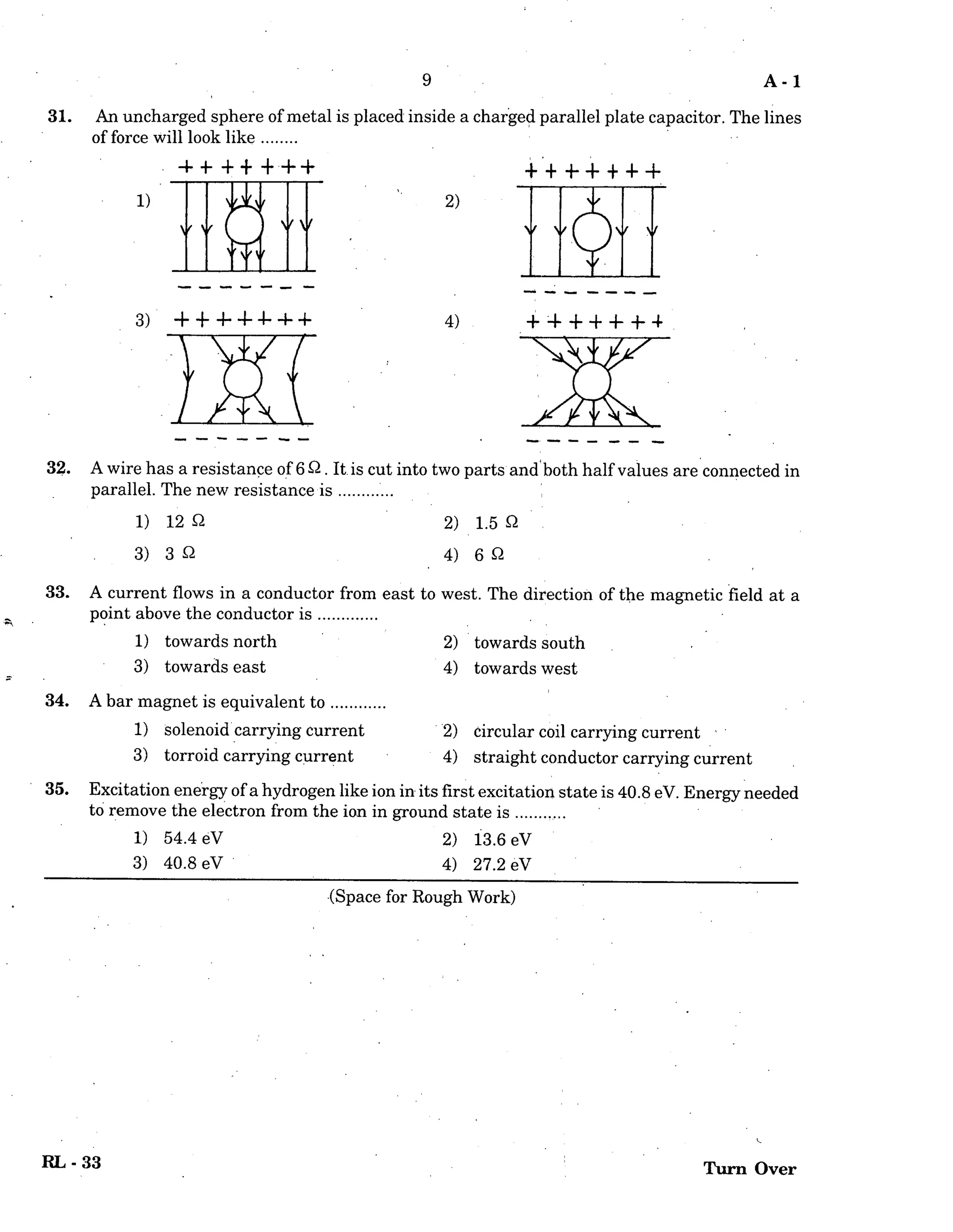 KCET Physics - 2004 Question Paper | PDF