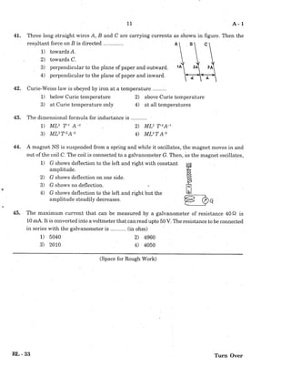 KCET Physics - 2004 Question Paper | PDF | Physics | Science