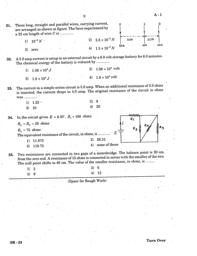 KCET Physics - 2005 Question Paper | PDF