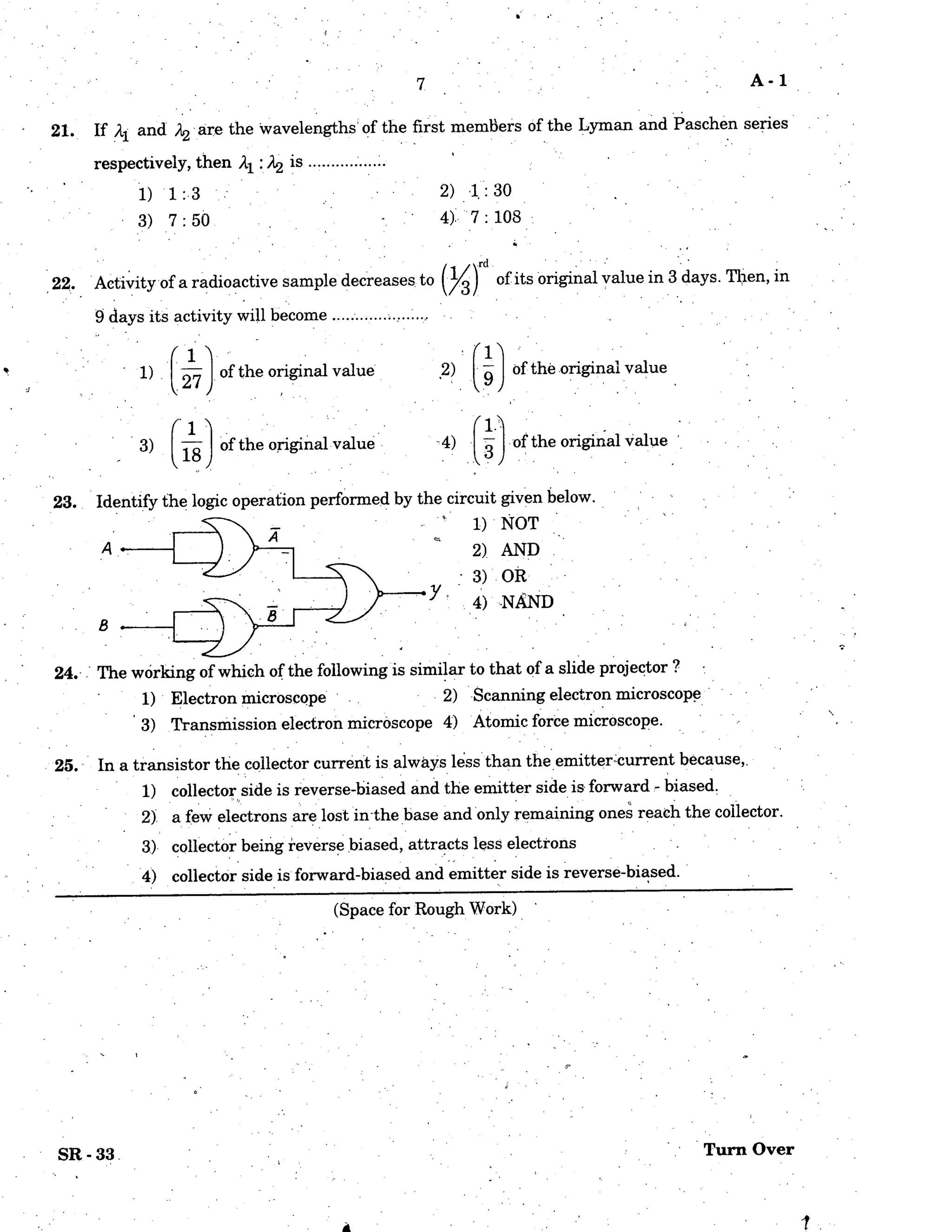 KCET Physics - 2006 Question Paper | PDF