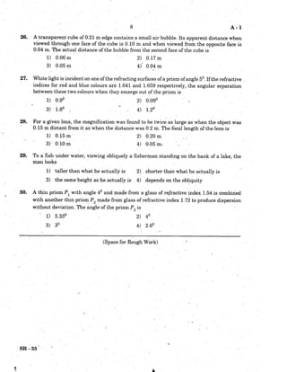 KCET Physics - 2006 Question Paper | PDF