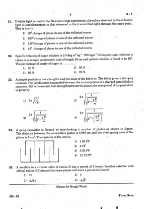 KCET Physics - 2006 Question Paper | PDF