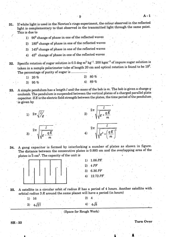 KCET Physics - 2006 Question Paper | PDF