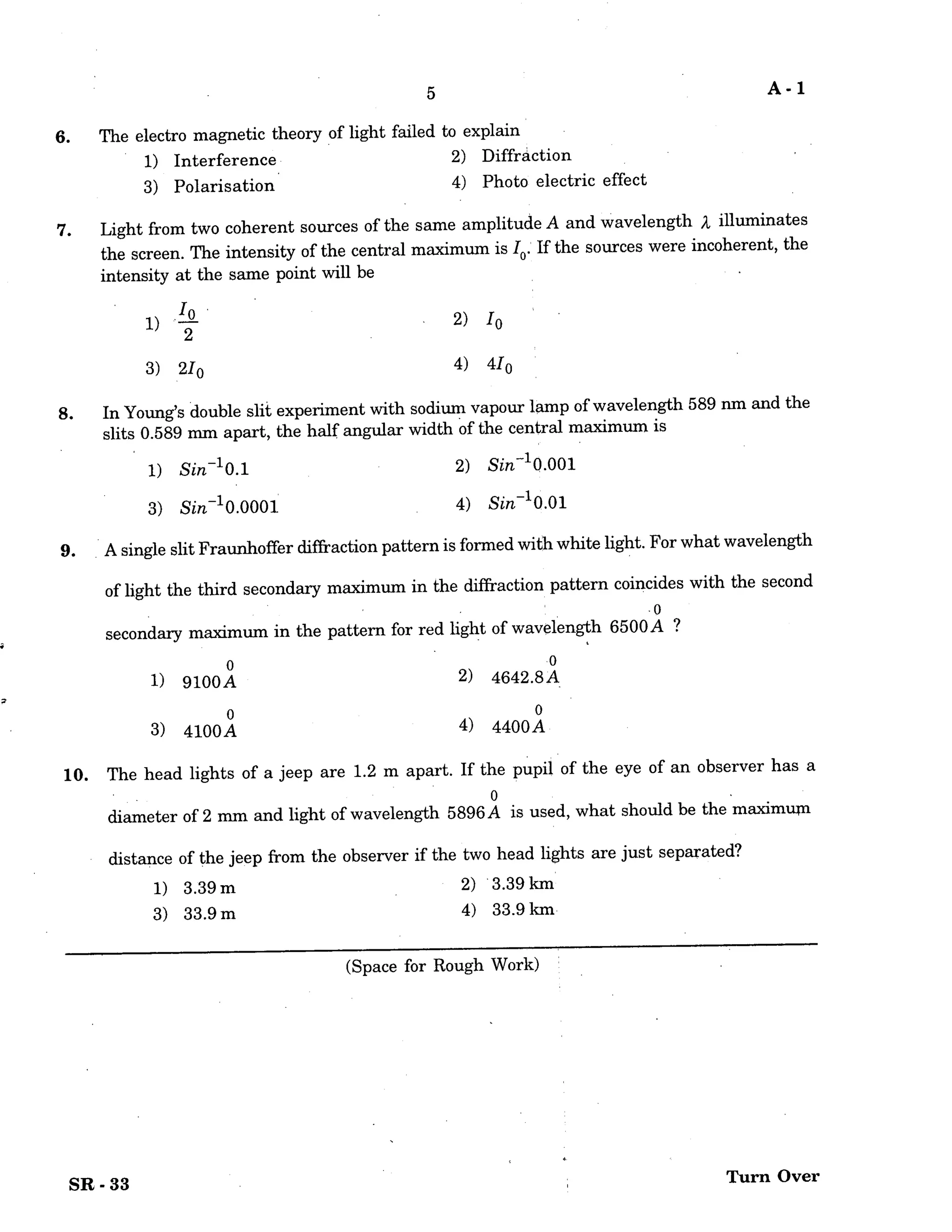 KCET Physics - 2007 Question Paper | PDF