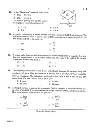 KCET Physics - 2007 Question Paper | PDF