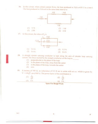KCET Physics - 2012 Question Paper | PDF