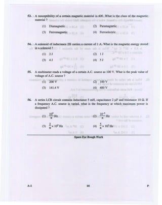 KCET Physics - 2014 Question Paper | PDF | Physics | Science