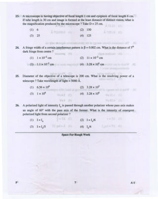 KCET Physics - 2014 Question Paper | PDF | Physics | Science