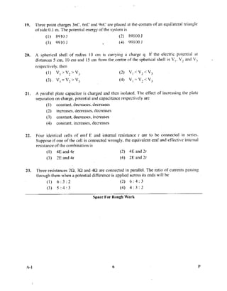 KCET Physics - 2015 Question Paper | PDF