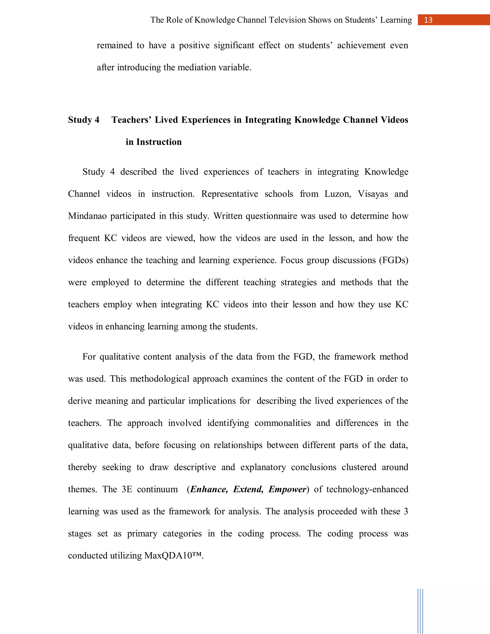 The Role of Knowledge Channel Shows on Students’ Learning | PDF
