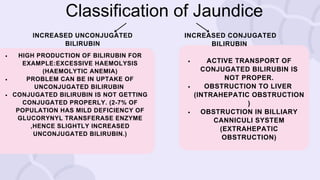 jaundice - bilirubin metabolism, jaundice classification | PDF