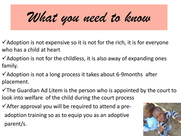 For those interested in adoption