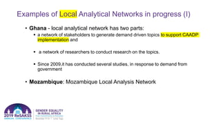 Local Analysis Networks (LAN) and CAADP Implementation _2019_ppt ...