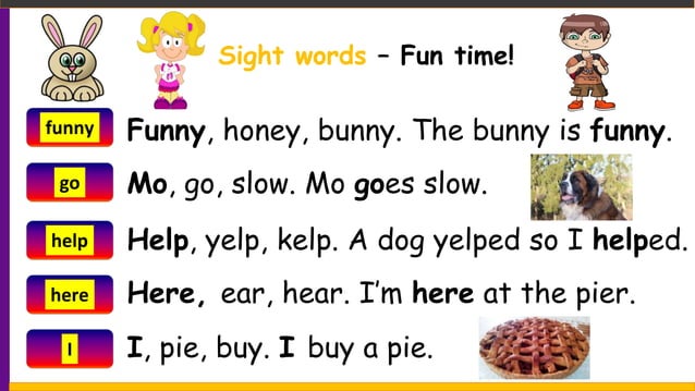 ESL Lesson: Sight Words | PPT