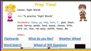 ESL Lesson: Sight Words | PPT