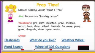 ESL Reading Lesson Plant a tree | PPTX