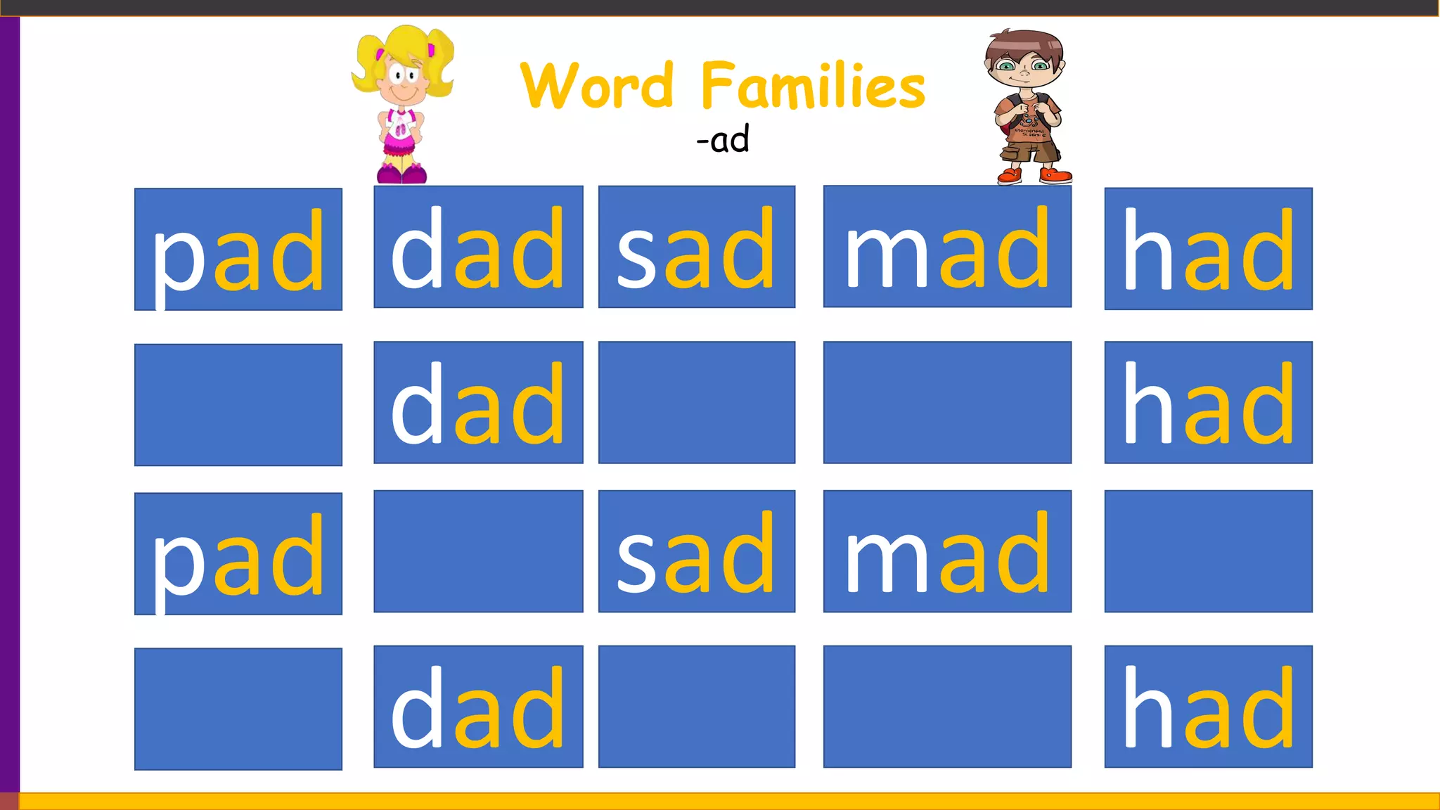 Word Family (ad) | PPTX