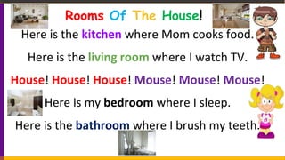 ESL Lesson: Rooms in the House | PPTX | Interior Decorating | Home & Garden