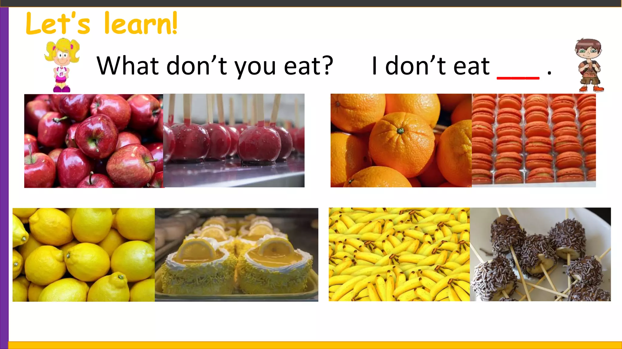 ESL Lesson Fruit | PPTX | Desserts and Baking | Food & Drink