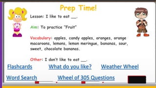 ESL Lesson Fruit | PPTX