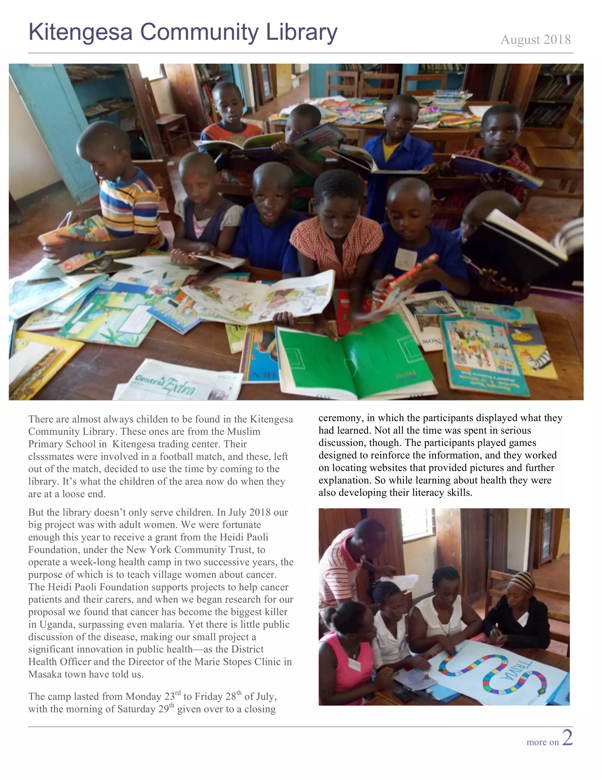 Kitengesa Community Library newsletter | PDF