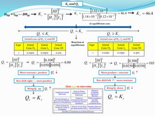 IB Chemistry on Equilibrium Constant, Kc and Reaction Quotient, Qc. | PPTX