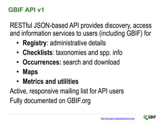 Intro to GBIF: Infrastructures and Platforms for Environmental Crowd ...