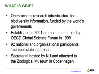 Intro to GBIF: Infrastructures and Platforms for Environmental Crowd ...