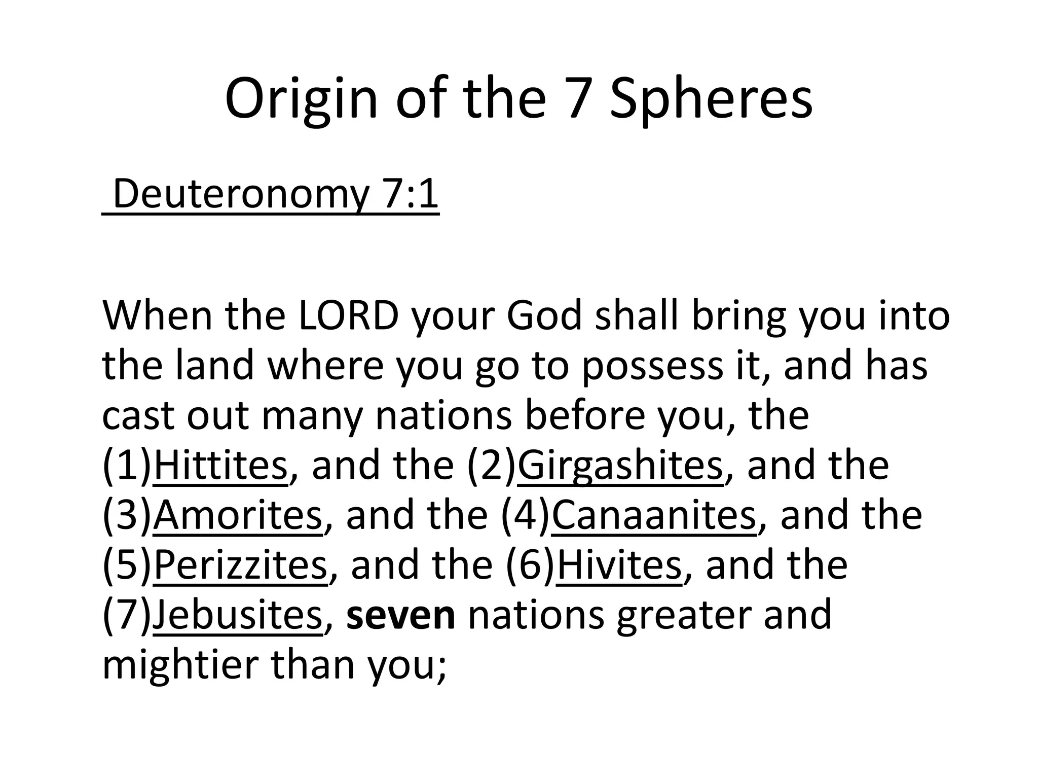 THE SEVEN SPHERES OF INFLUENCE | PPTX