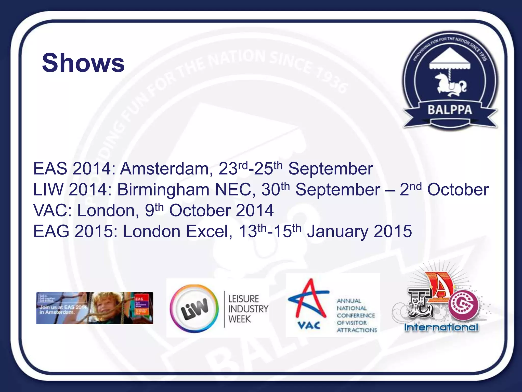 BALPPA Membership presentation to the Laser Tag Conference | PPT