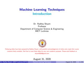 Introduction to Machine Learning | PDF