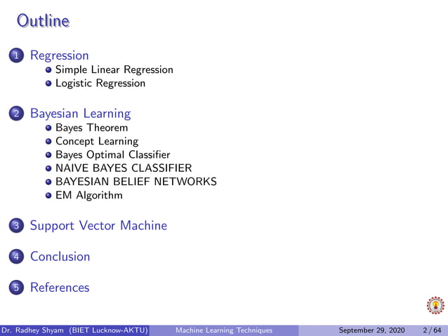 Regression, Bayesian Learning and Support vector machine | PDF | Computing | Technology & Computing