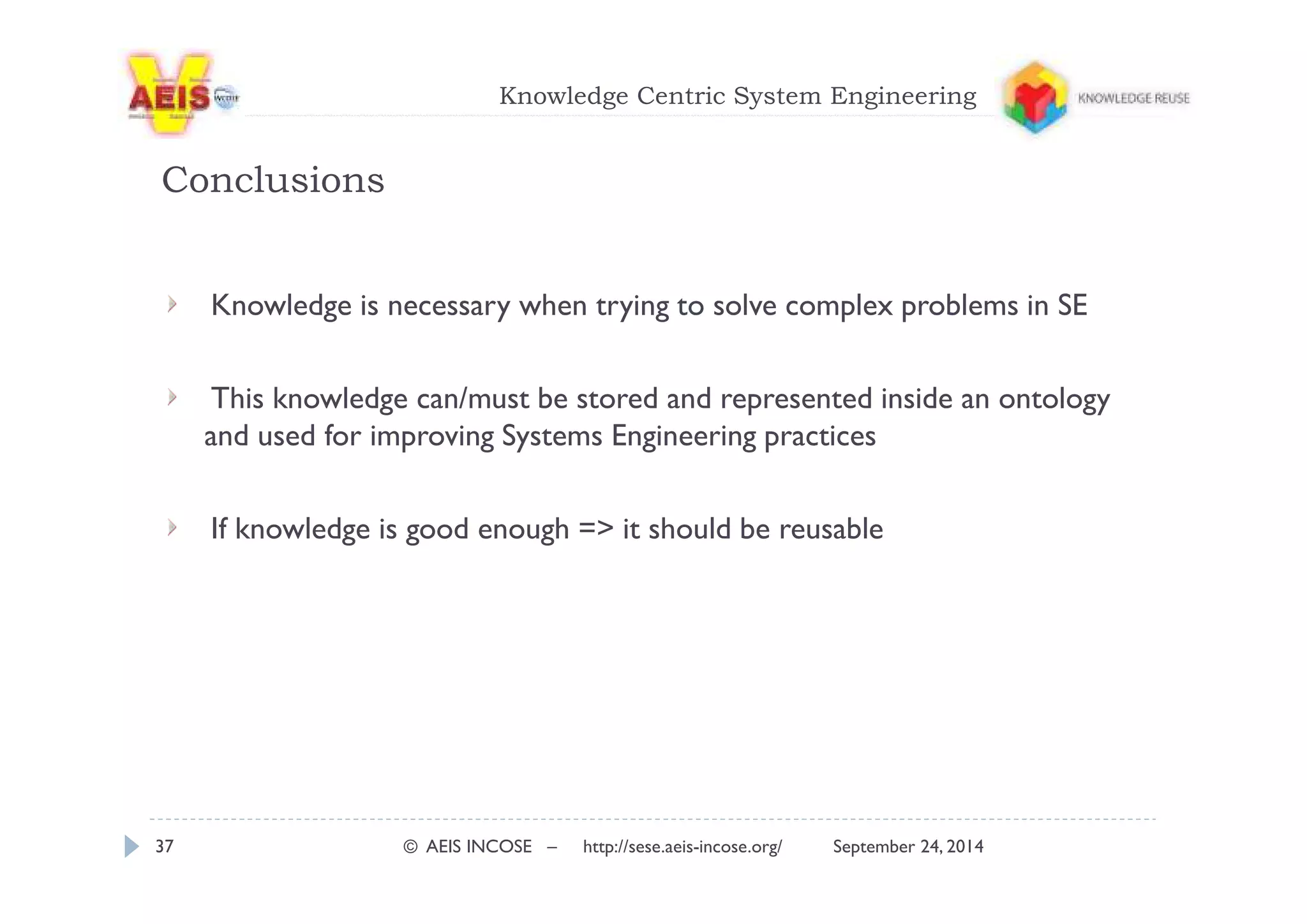 Knowledge Centric Systems Engineering | PDF
