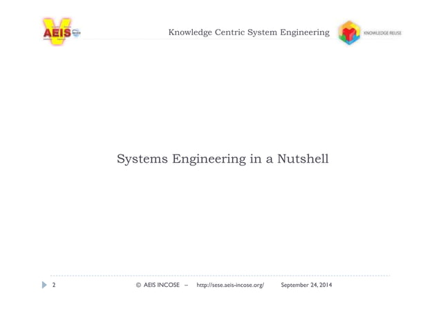 Knowledge Centric Systems Engineering | PPT