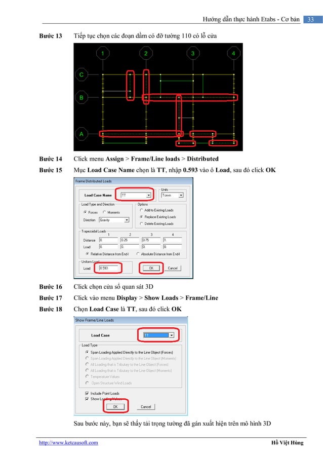 Kcs huong dan thuc hanh etabs co ban | PDF