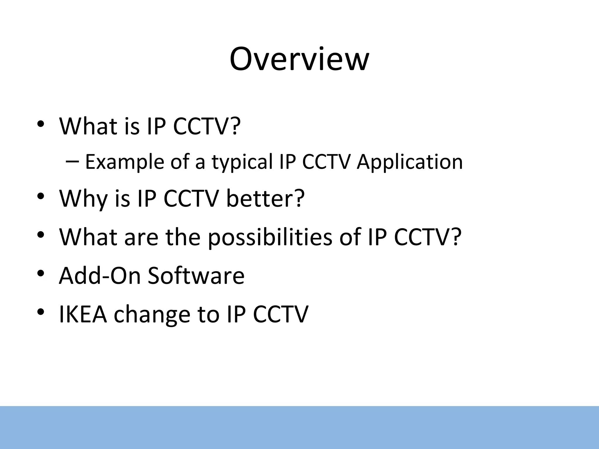 IP CCTV Introduction | PPT
