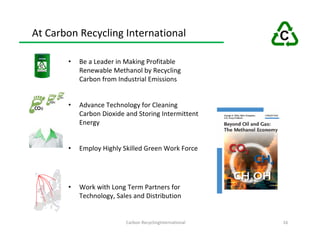 Making Renewable Fuel by Carbon Recycling - KC Tran - Carbon Recycling ...
