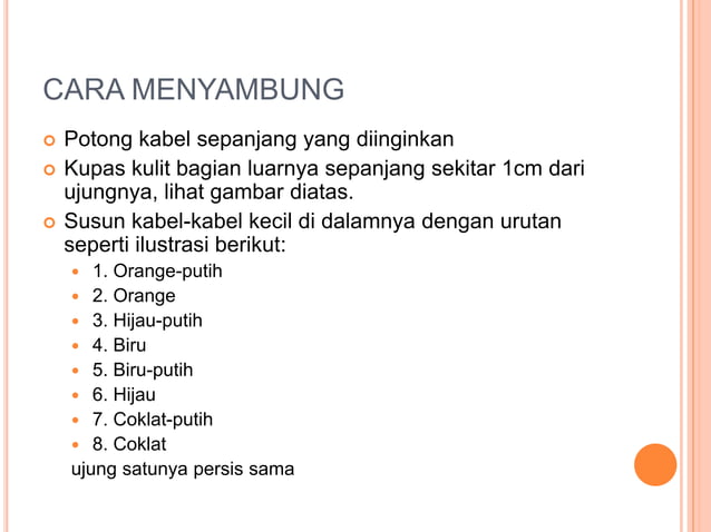 Kd 2 cara menyambung kabel lan rj45 | PPT