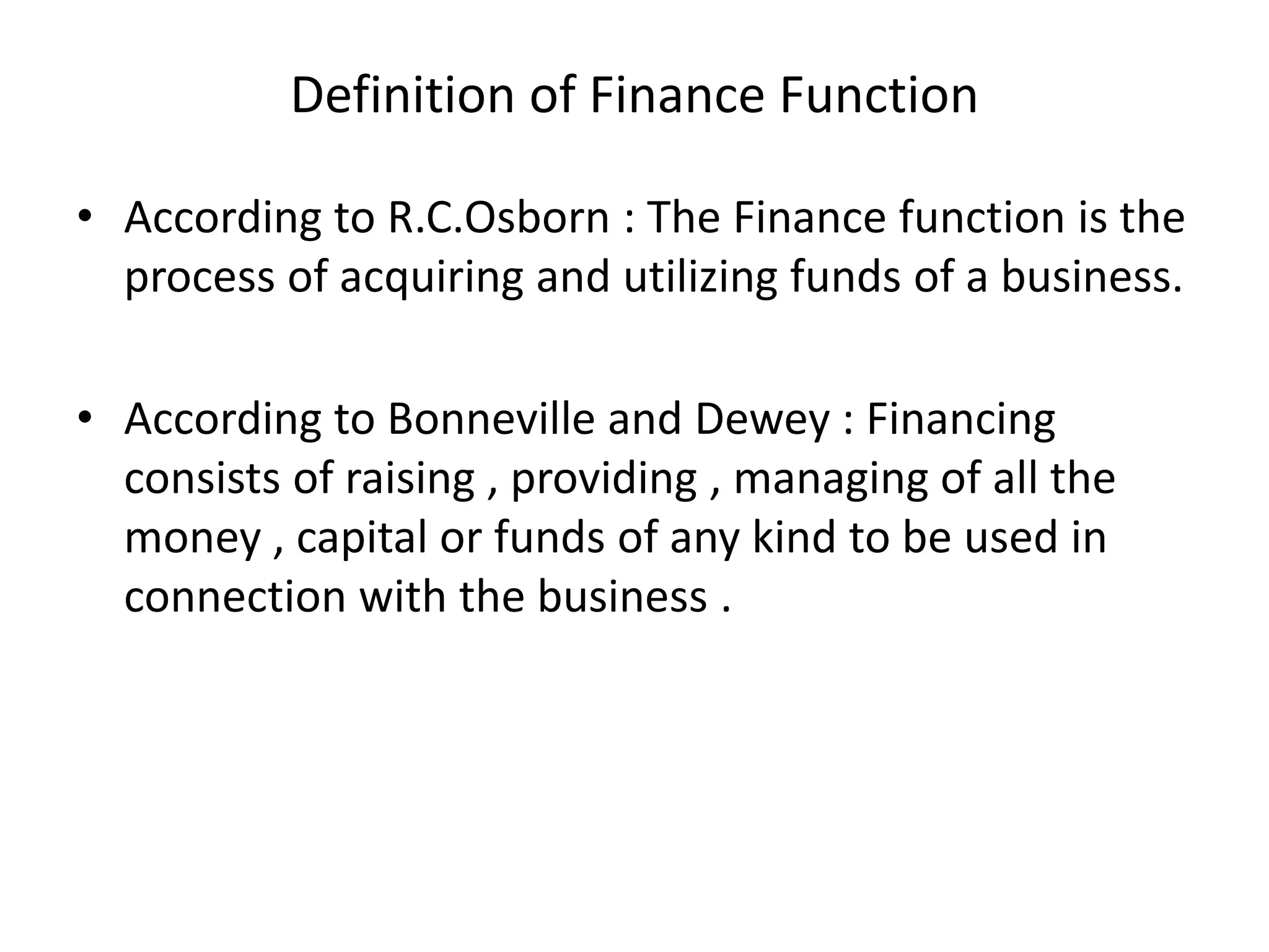 Approaches to finance functions | PPTX