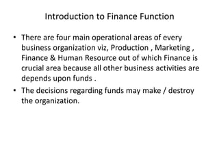 Approaches to finance functions | PPTX