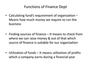Approaches to finance functions | PPTX