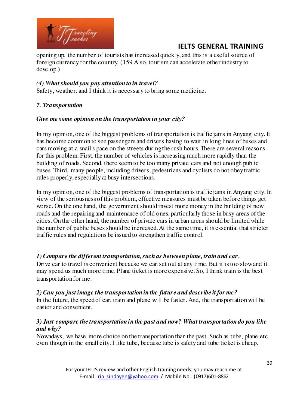 Compilation of IELTS Letters, Essays & Speaking Scripts