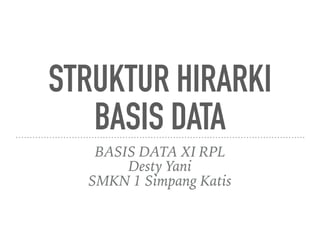 Kd1 Struktur Hirarki Database | PDF